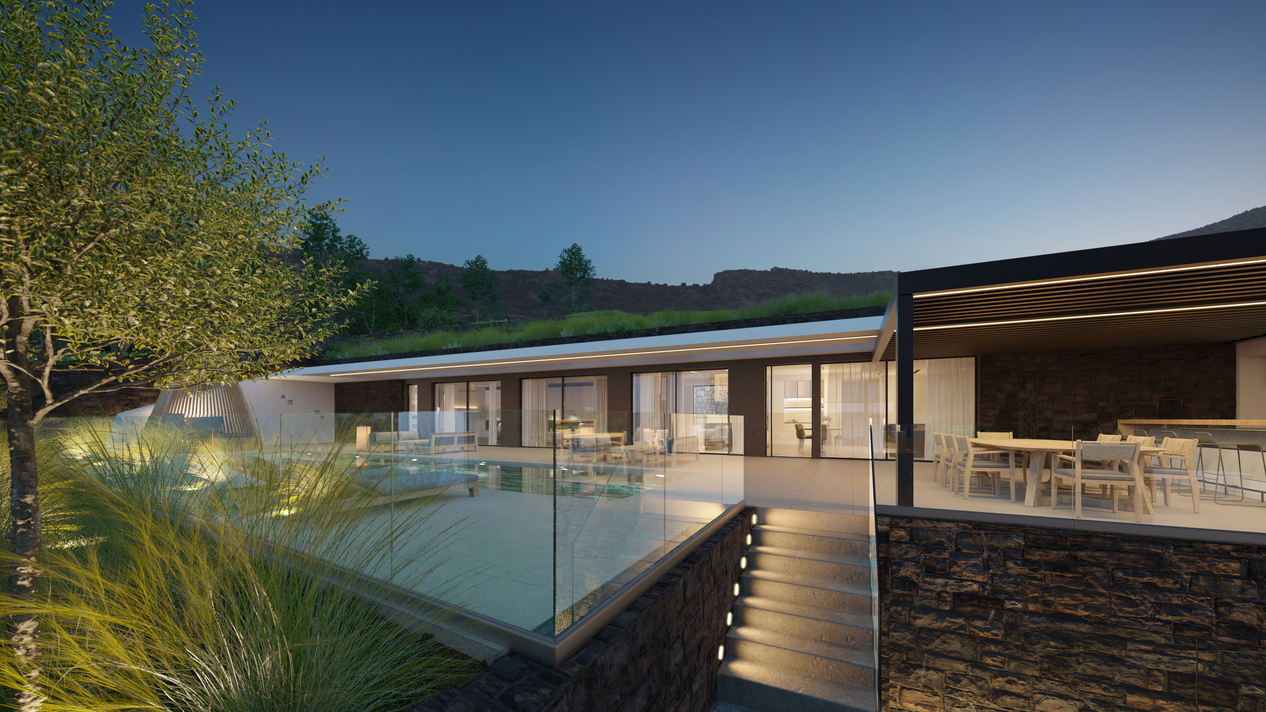 Ultra-Modern Subterranean 5-Bedroom Luxury Villa with Pool & Sea Views ...